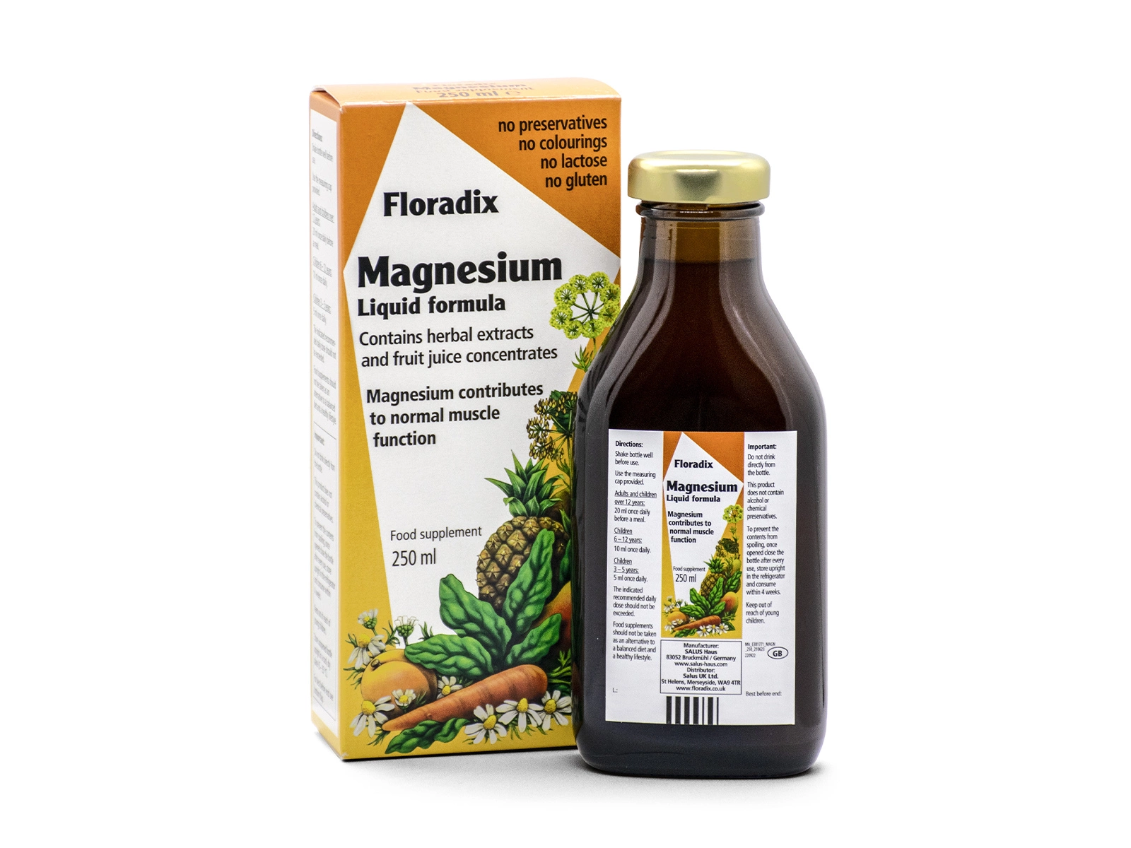 FLORADIX MAGNÉZIUM GYÓGYNÖVÉNYES SZIRUP 250ML | pcx.hu