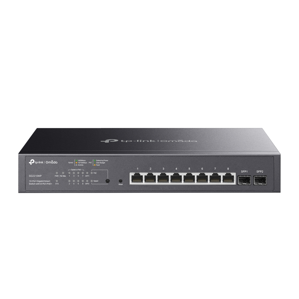 TP-LINK SG2210MP Omada 10-Port Gigabit Smart Switch with 8-Port PoE+ ...