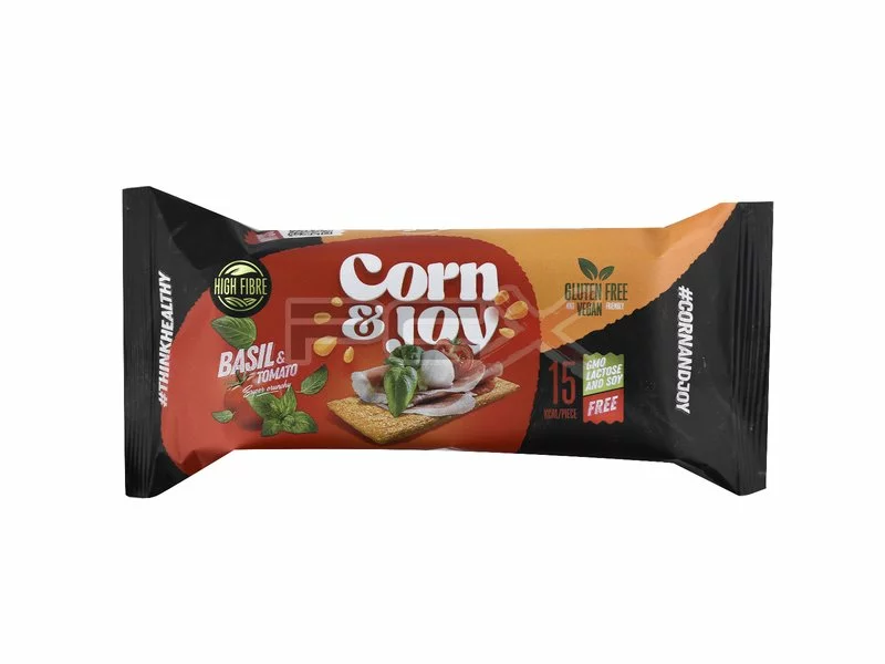 GLUTÉNMENTES CORN&JOY EXTRUDÁLT KENYÉR BAZSALIKOM,PARADICSOM 20G | pcx.hu