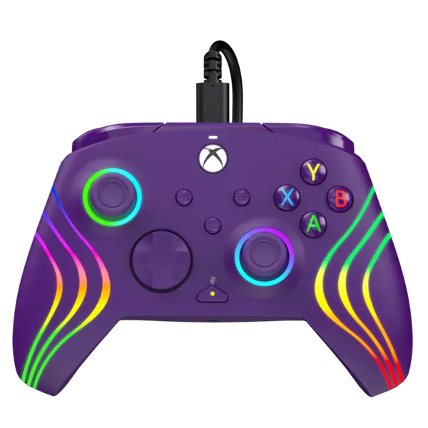 PDP 049-024-PR Afterglow Wave Xbox Series X|S/Xbox One/PC vezetékes RGB LED lila kontroller | pcx.hu