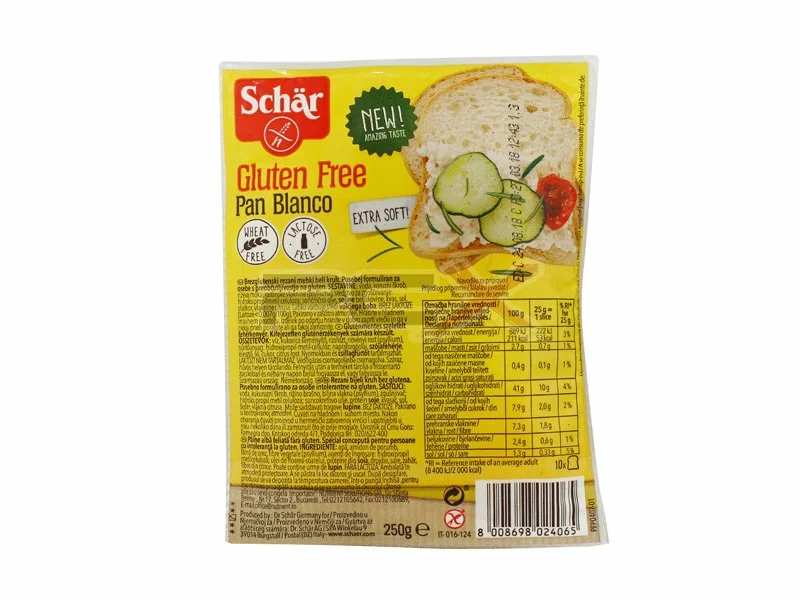 GLUTÉNMENTES SCHAR PAN BLANCO KENYÉR 250G | PCX.hu