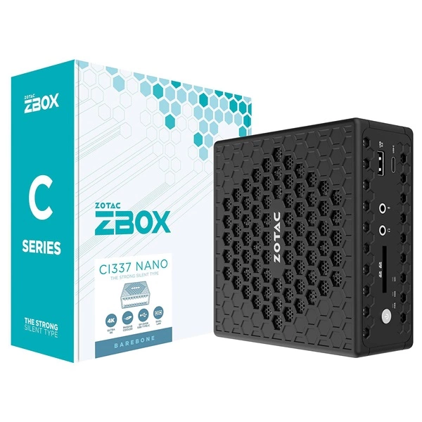 ZOTAC PC ZBOX, Intel N-series N100 3.4GHz, HDMI, Displayport, 2xLAN, WIFI, BT,M.2 + 2.5 HDD hely ...