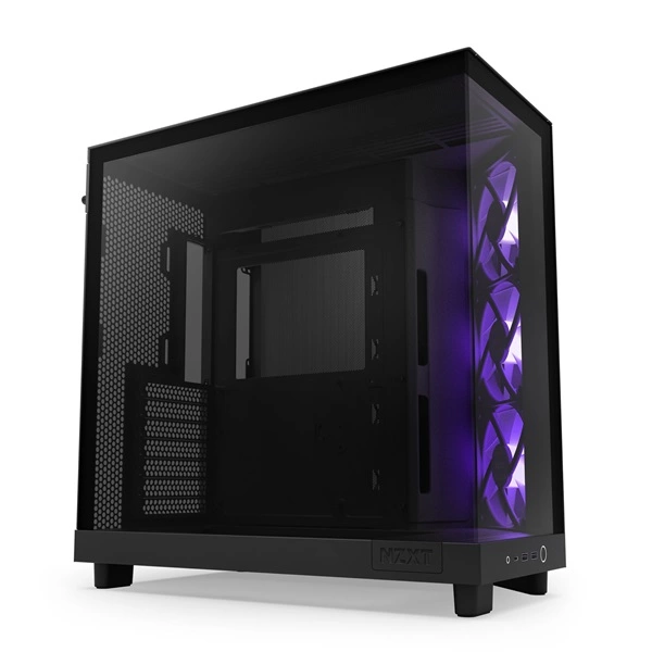 NZXT H6 Flow RGB táp nélküli ablakos ház matt fekete (CC-H61FB-R1) | pcx.hu