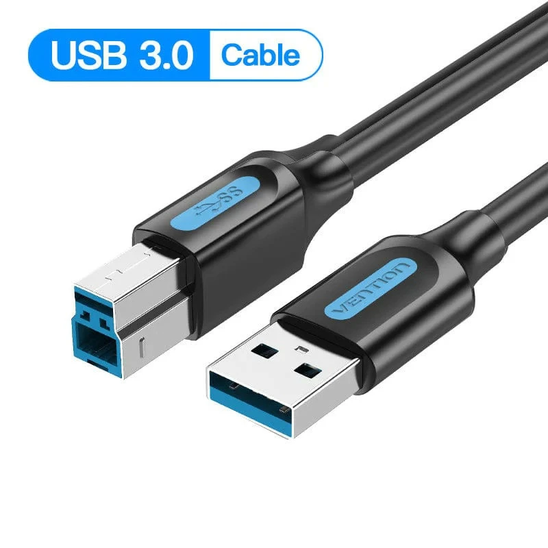 Vention USB-A 3.0 - USB-B 3.0 (PVC, fekete) , 2m, Vention | pcx.hu
