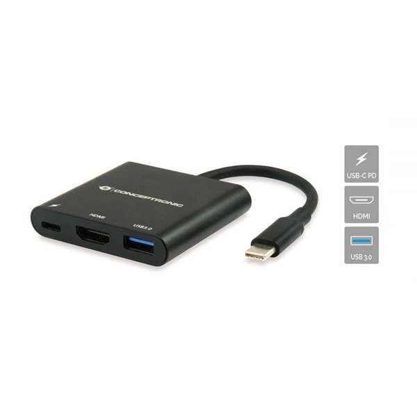 Conceptronic Notebook Dokkoló - DONN01B (Bemenet: USB-C, Kimenet: HDMI ...