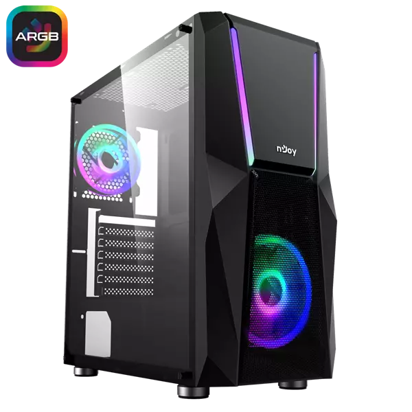 NJOY FORT fekete számítógépház (CSMD-E000UFO-BL01B) | pcx.hu