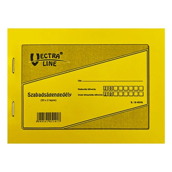 Nyomtatvány szabadságengedély VECTRALINE 50x2 B18-49/V | pcx.hu