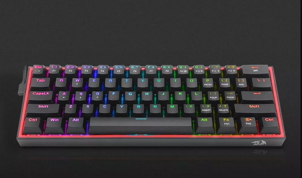 Redragon Fizz Pro black, wired&2.4G&BT Mechanical Keyboard, RGB, red ...