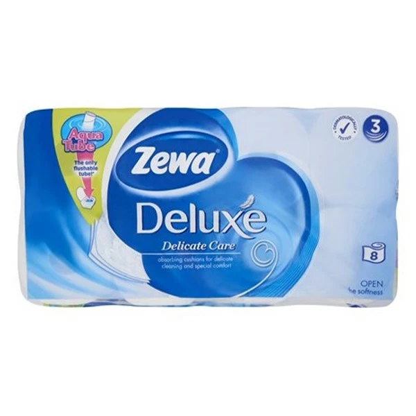 Toalettpapír ZEWA Deluxe 3 rétegű 8 tekercses Pure White 40868 | pcx.hu
