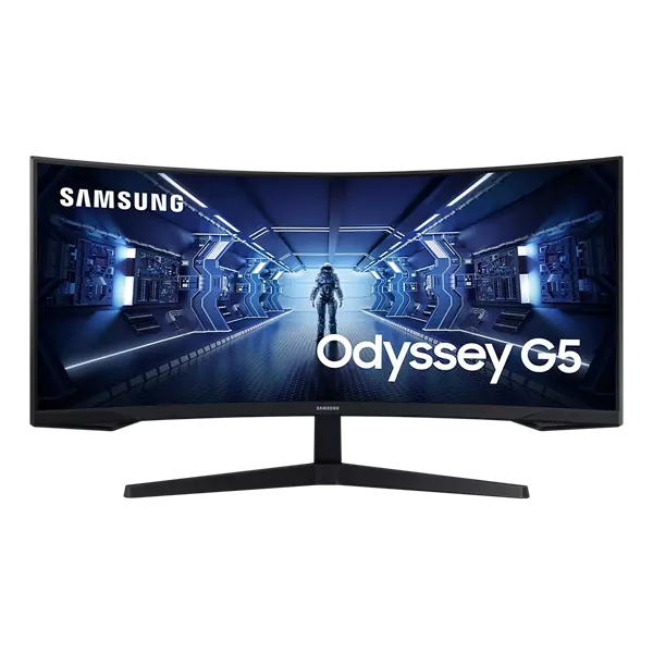 SAMSUNG Ívelt Gaming 165Hz VA monitor 34" G5, 3440x1440, 21:9, 250cd/m2 ...