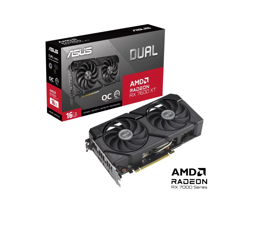 ASUS Radeon RX 7600 XT 16GB Dual OC Edition videokártya (DUAL-RX7600XT ...